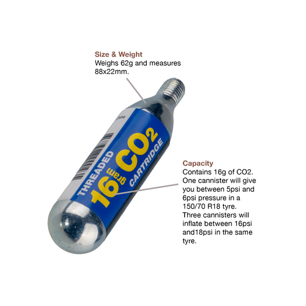 CO2 canisters 16g shipped in packs of 3 – Rocky Creek Designs Australia